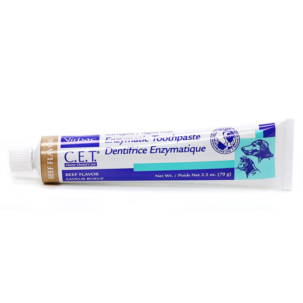 C.E.T. Enzymatic Toothpaste - Beef Flavour - 70 g - www.pawsco.ca